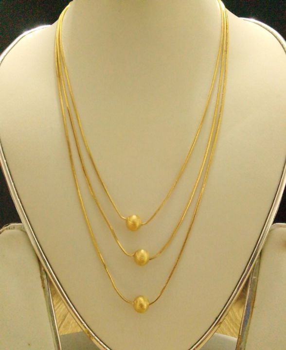 Three Layer New Model Gold Plated - Stylish and Cute - Necklace Chain ...