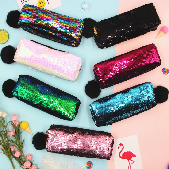 Flash Double-Sided Sequins Cosmetics Organizer Bag | Daraz.com.bd