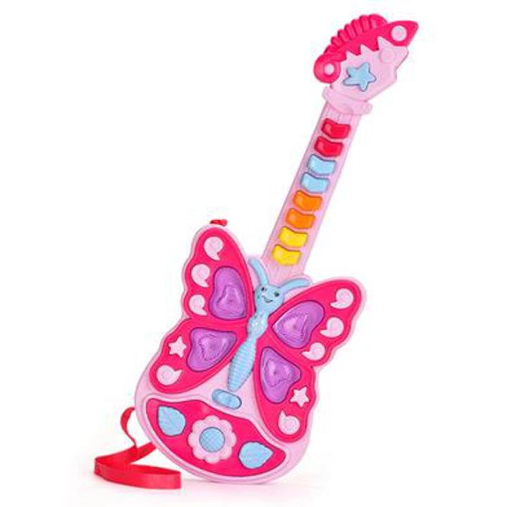 Kids Plastic Guitar Toy Musical Instrument Piano Guitar with Light ...