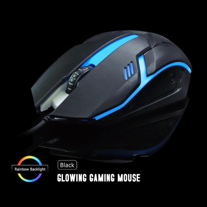 X1 Colorful Mouse USB Cable Mouse Office Games Luminous Mouse ...