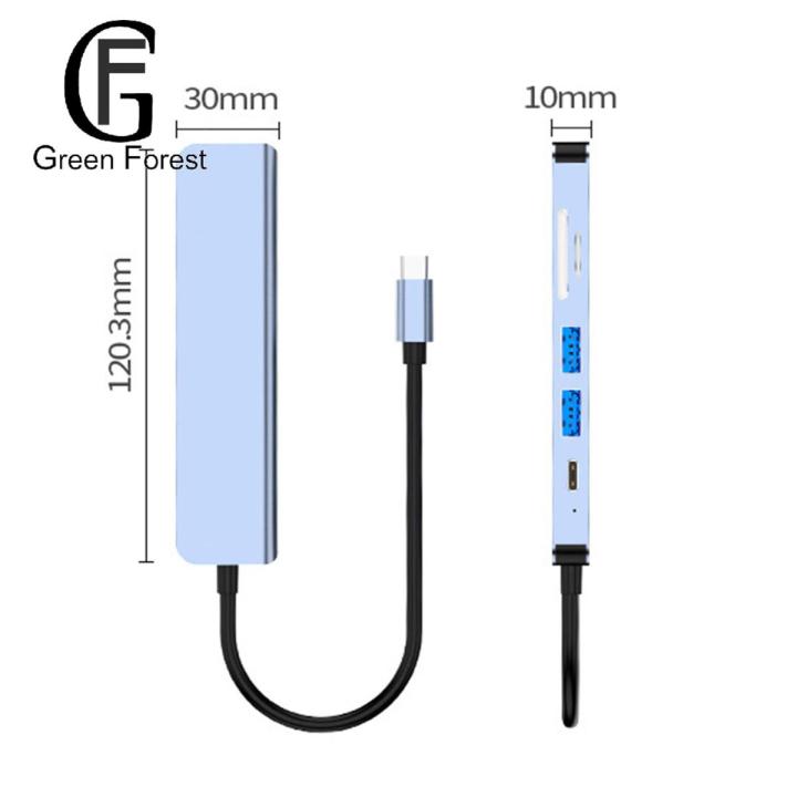 Green forest Computer Hub Stable Output Type C to HDMI-compatible USB 3 ...
