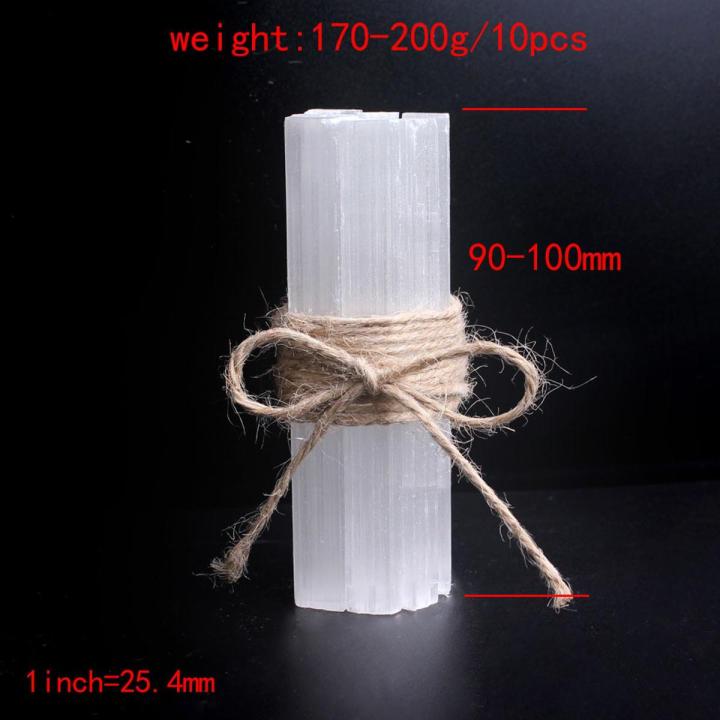 【Hannah Martin Store】Natural White Selenite Crystal Stick Chips Quartz ...