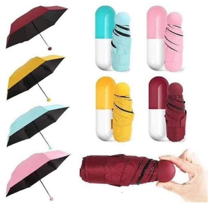 7" Mini Folding Capsule Umbrella With Cute Capsule Case - Umbrella | Daraz.com.bd
