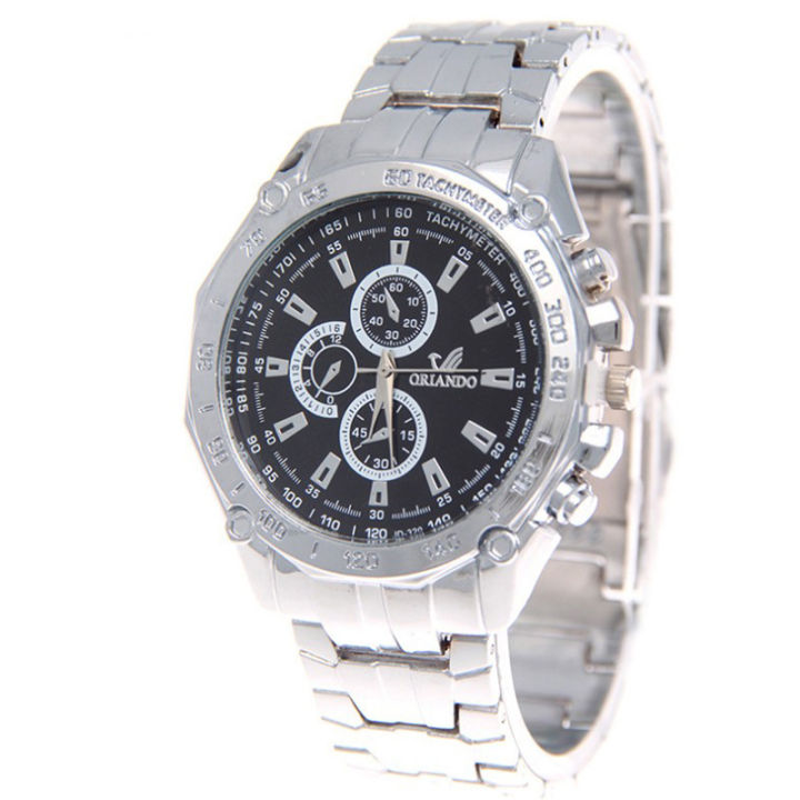 New Olendo ORLANDO Men's Watch Steel Belt Quartz Large Dial Gold Watch ...