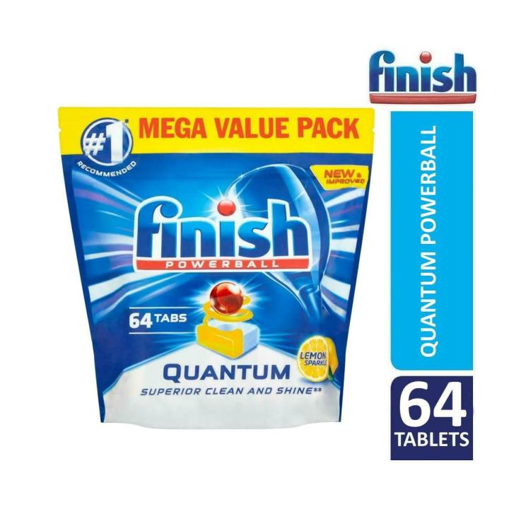 Finish Powerball Quantum Max Dishwashing Tablet 64Ps | Daraz.com.bd