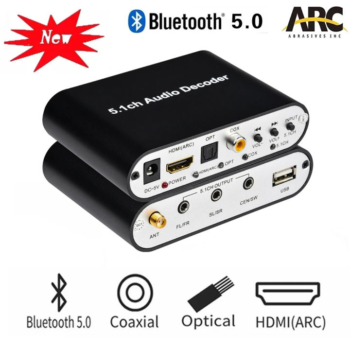 Dts Ac3 5.1 Audio Decoder Converter HDMI-compatible Extractor ARC SPDIF Coaxial Optical USB ...