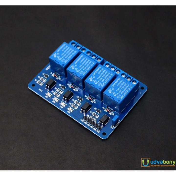 12V Re-lay Module DC 12V Four Channel Isolated Relay Control Module ...