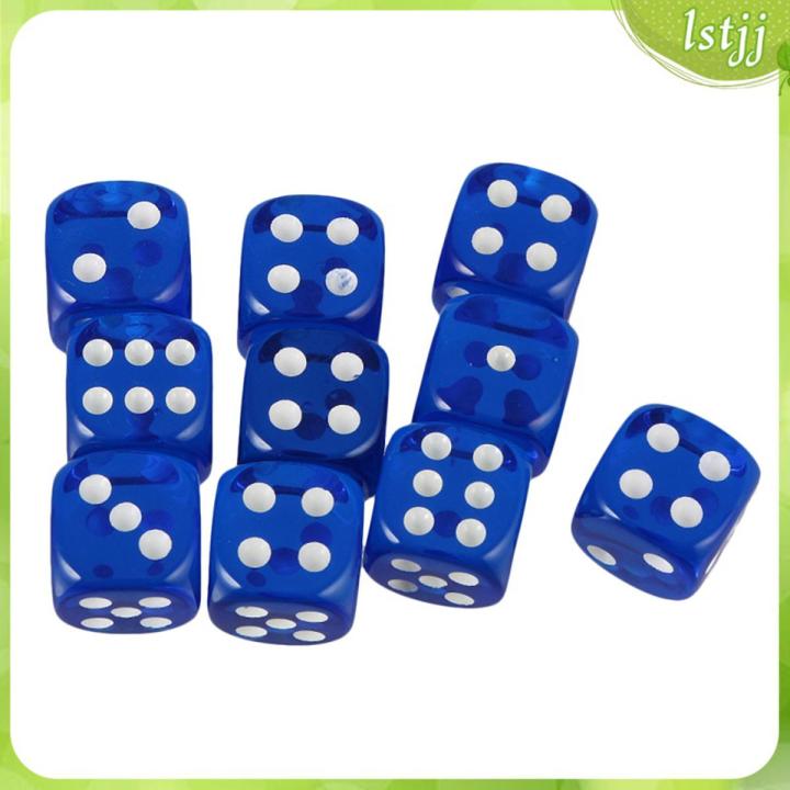 【Activity Price】 10 Pack 6 Sided Dice Set with Rounded Corners and Dots ...