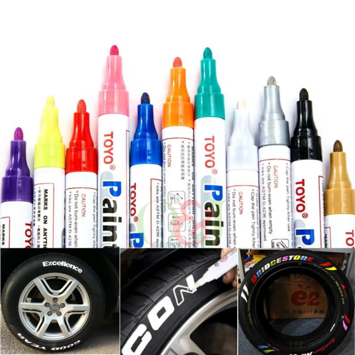 Toyo Waterproof Permanent Tire Marking Pen Paint Marker for Motorcycle ...