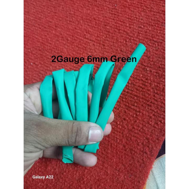 2 Gauge - 6mm Green Heat Shrink Tube 6mm Heatshrink Tubing Shrinkable ...
