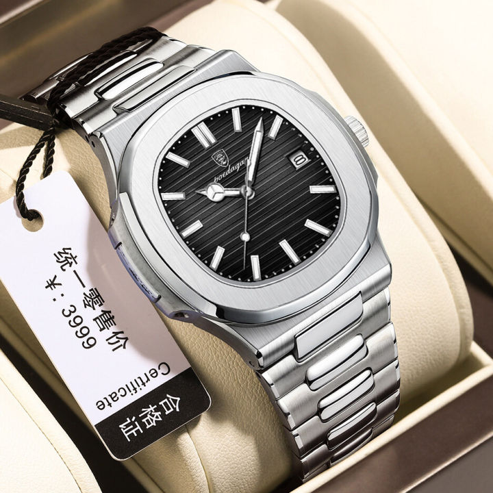 Poedagar 613 Business Quartz Luxury Stainless Steel Watch for Men | Daraz.com.bd