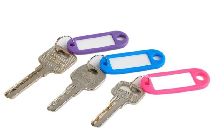 Plastic Key Fobs Luggage ID Tag Labels Key Rings with Name Cards ...