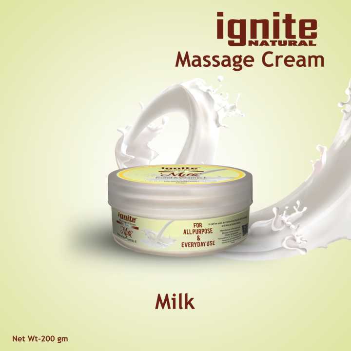 BSTI Approved Indian product Ignite massage cream Milk used for male/ female- 200 ml | Daraz.com.bd