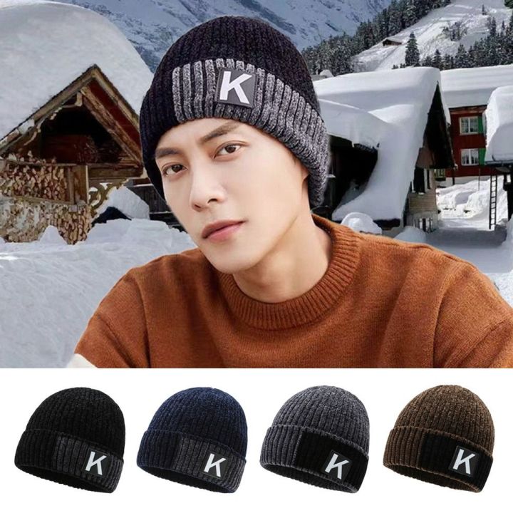 【support】 Outdoor Lining Beanie Cap Crochet Plush Winter Hat Thick ...