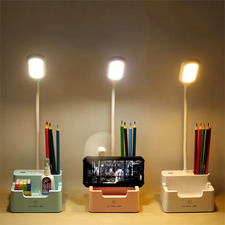 Rechargeable Led Table Lamp,Eye protection Reading Light For Kid ,Touch ...