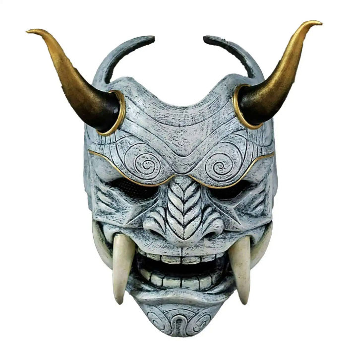Adult unisex Halloween face masks Japanese Hannya demon Oni samurai Noh ...