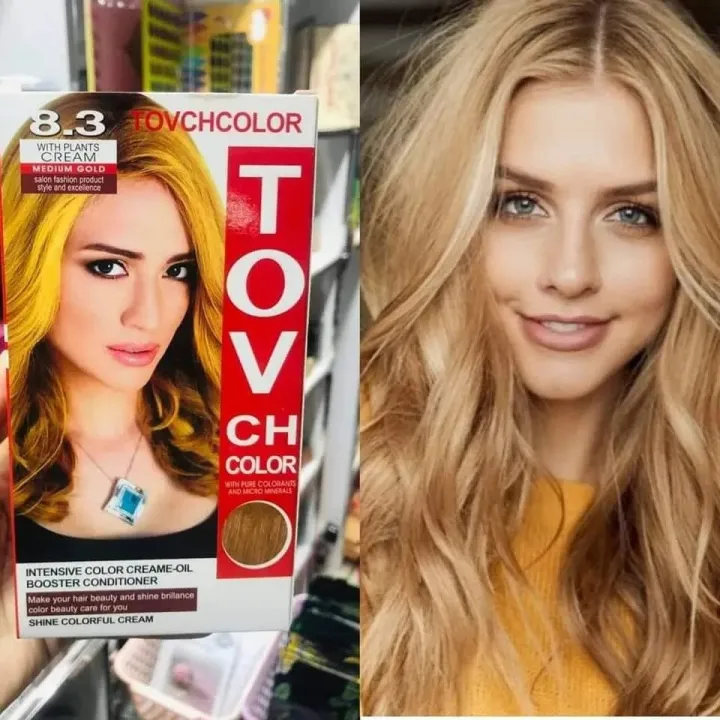 TOV CH Hair Color Cream Medium Gold 8.3 -30x2 ml | Daraz.com.bd