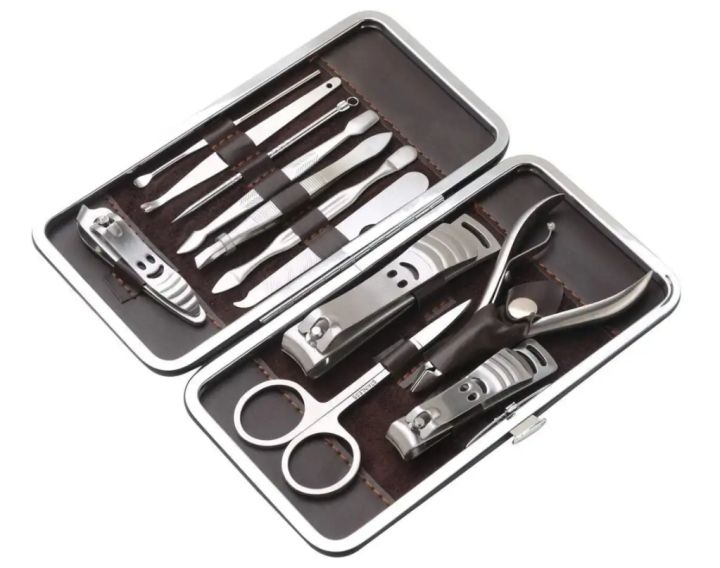 Grooming Kit Nail Pedicure Set Professional, 12pcs ar set Stainless ...