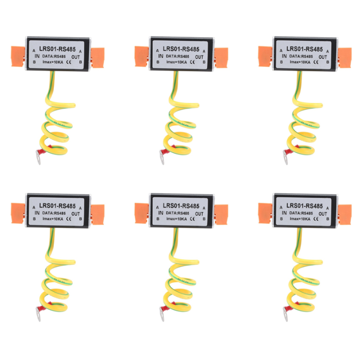 6X RS485 Date Signal Power Arrester Anti Surge Protector Monitoring ...