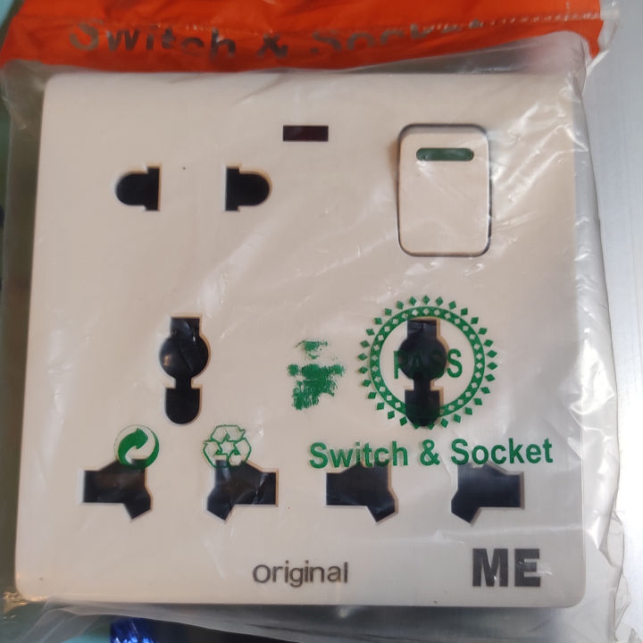 8 pin double universal socket | Daraz.com.bd