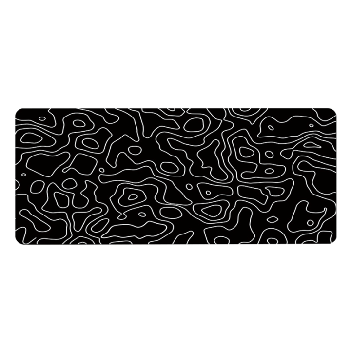 Desk Mat,Topographic Contour Extended Big Mouse Pad Computer Keyboard ...