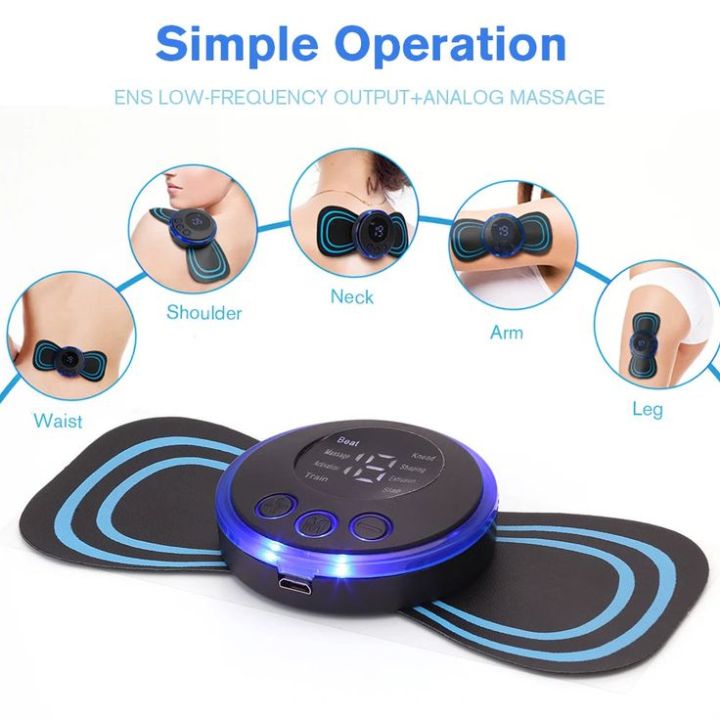 EMS Mini Massager with 2 Pad ,Muscle Stimulator Full Body Relaxation ...