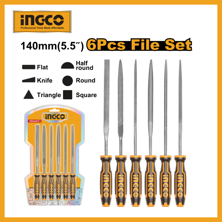 6 PCS FILE SET INGCO (HKTF63) | Daraz.com.bd