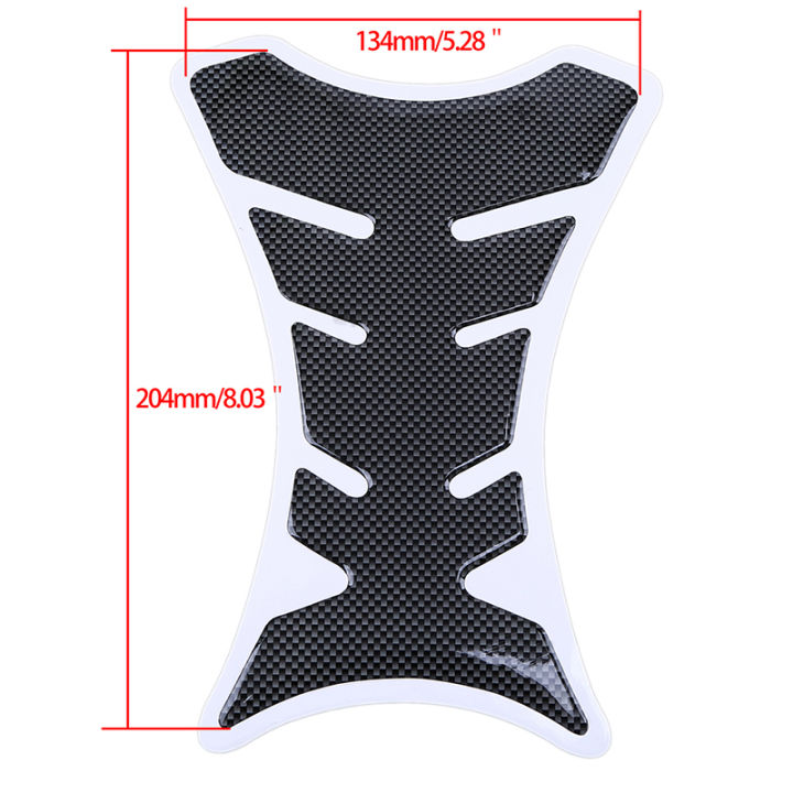 Universal Fuel Tank Pad sticker for Motorcycle. 3D Carbon Fiber ...