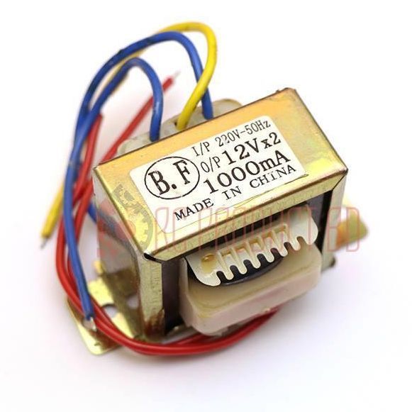 12V 1A Transformer 12-0-12v 1Amp Input AC 220V 50Hz Output DC 12 Volt ...
