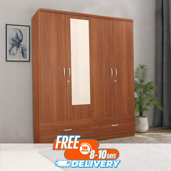 AndorMahal 4 part Giant Almirah With Mirror(partex melamine board ...