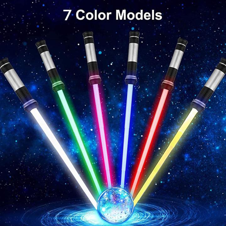 Induction color changing laser sword hair lightsaber suit seven color ...