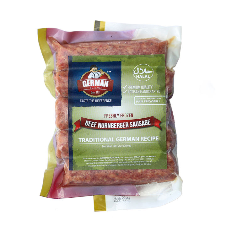 German Butcher Beef Nurnberger Sausage 2 packet 10 pcs 600gm | Daraz.com.bd