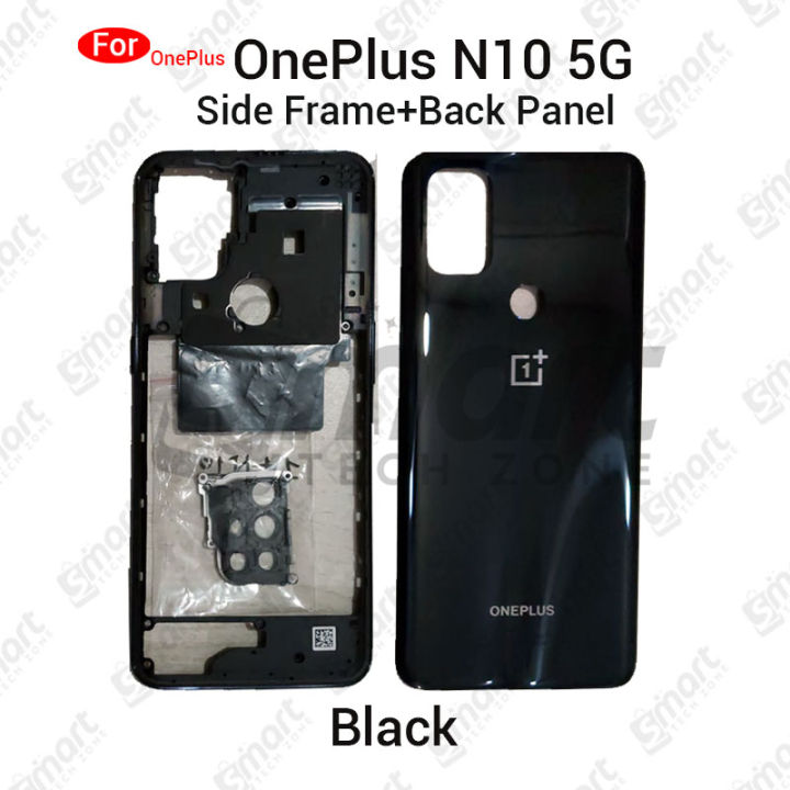For OnePlus Nord N10 5G Side Frame + Back Panel Housing + Camera Glass ...