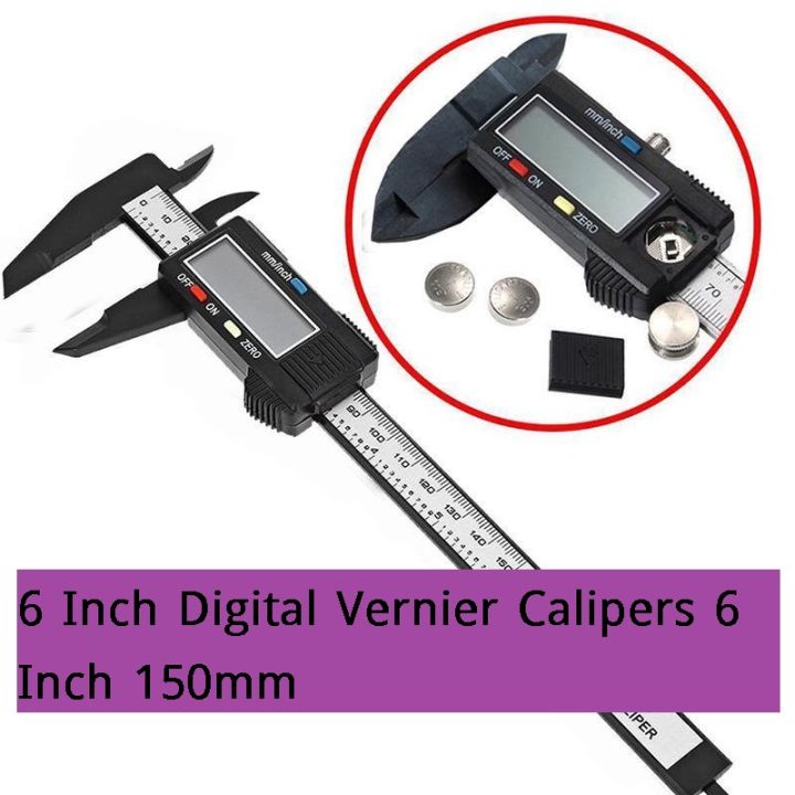 Carbon Fiber 6 Inch Digital Vernier Calipers 6 Inch 150mm Measuring ...