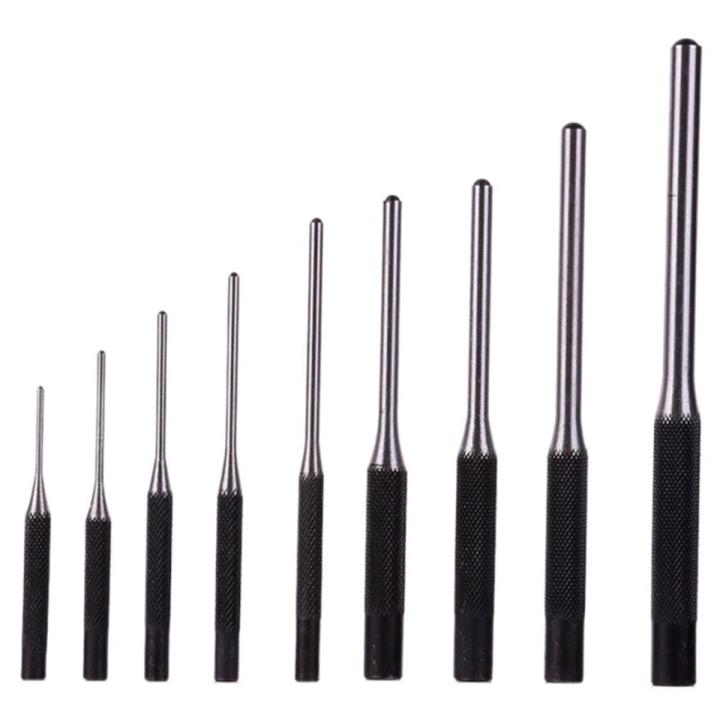 9-Piece Set-Up Punch Round Punch Pieces Roll Pin Punch Set Tool Bolt Catch Roll Pin Punch Tool ...