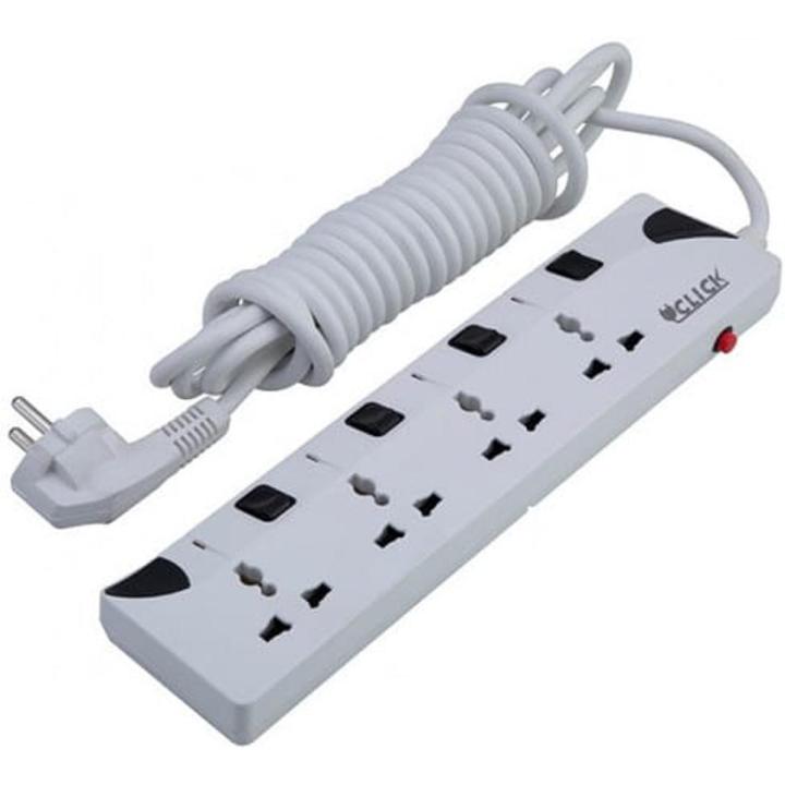 CLICK Safe 4 Point Multiplug Extension Cord 4skt Port Multi Plug Socket ...