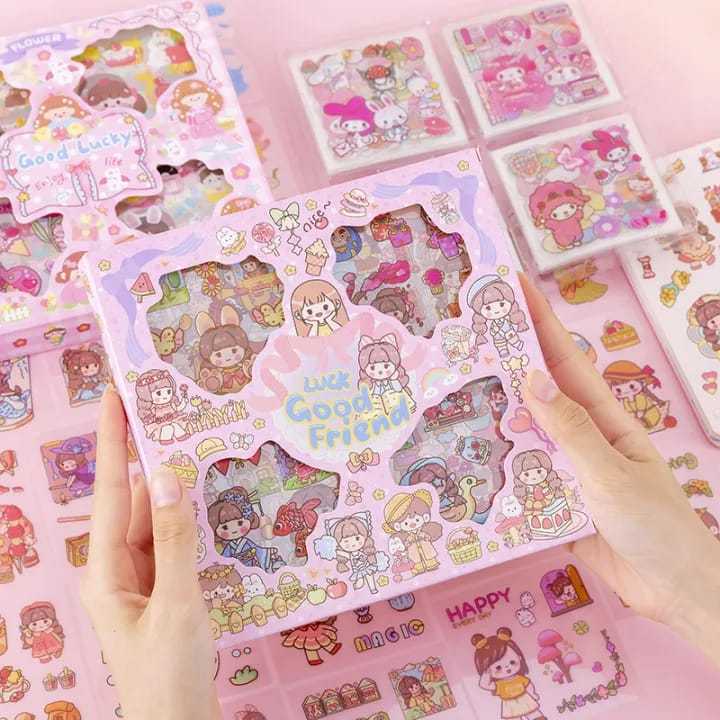 【Well 11 Children Sticker 100 Cute Stickers Set Girl Heart Stickers ...