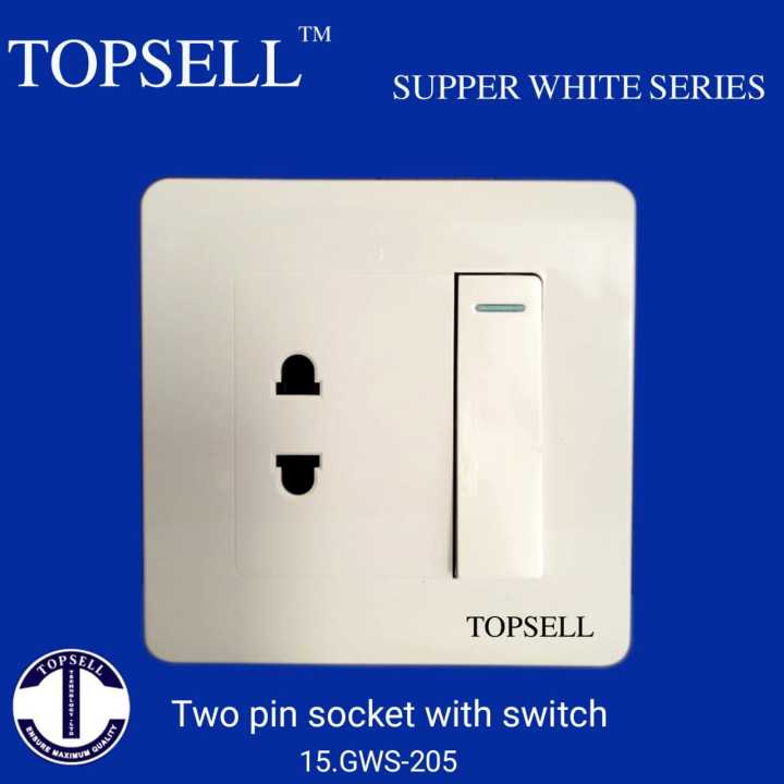 Two pin socket with switch | Daraz.com.bd