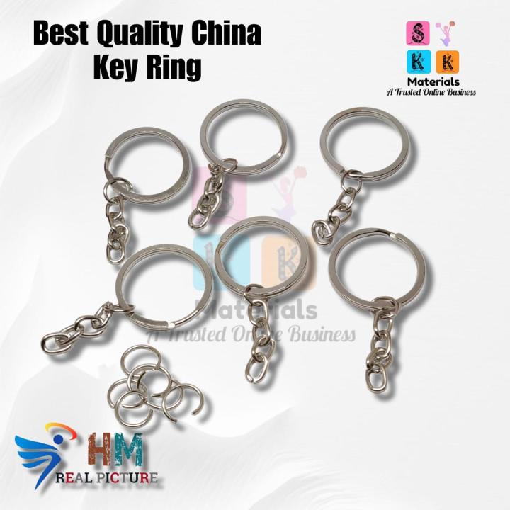 China Key Ring Silver Color Row Materials -6pc | Daraz.com.bd