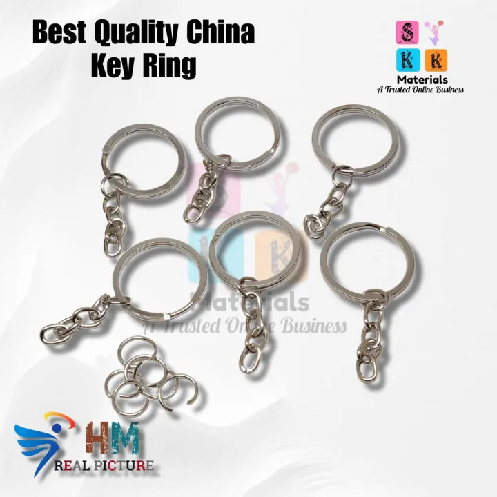 China Key Ring Silver Color Row Materials -6pc | Daraz.com.bd