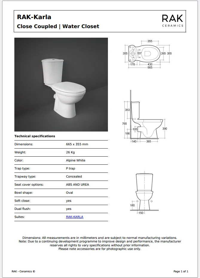 RAK Orginal Seat Cover for Commode | Daraz.com.bd