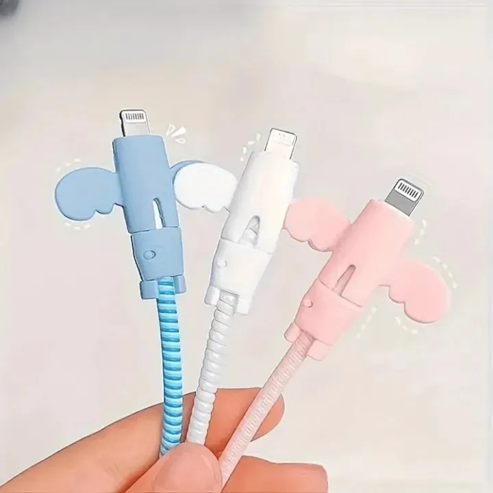 4 Pcs Little Angel Data Cable Connector Protective Cover anti-Breaking ...