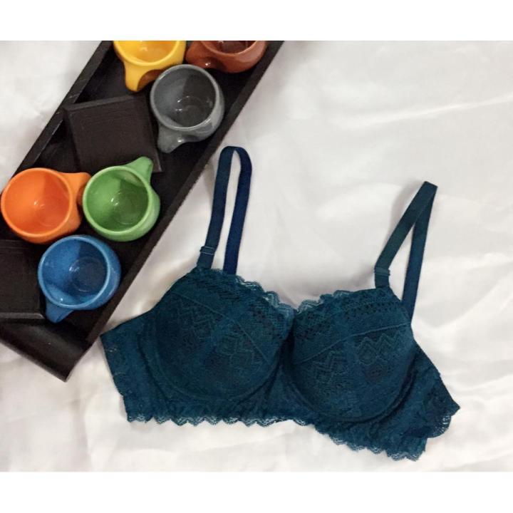 Net Foam Soft Padded Ocean Blue Bra For Women One Piece - Bra | Daraz ...