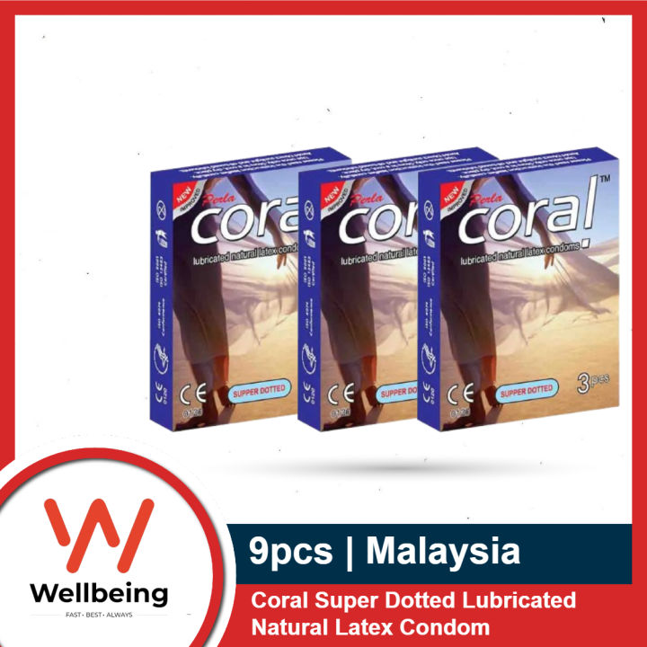 Coral Super Dotted Lubricated Natural Latex Condom for Men | Combo Pack ...