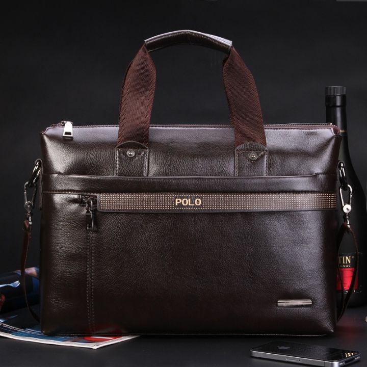 Men Briefcase Bag for Documents Designer Leather Luxury Brand Men's ...