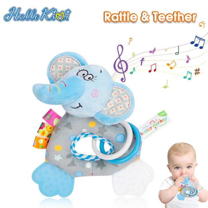 HelloKimi Baby Rattles Soft Plush Toys Handing BB Sounder Bell Giraffe ...