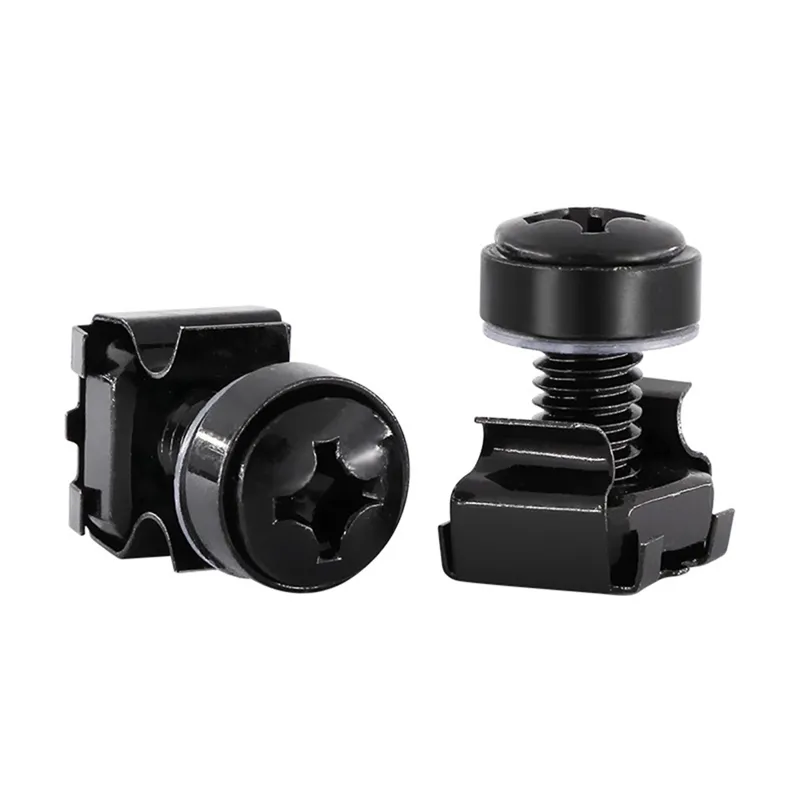 50Pcs M6x16mm Rack Mount Screw Cage Nut and Nuts & Washers for Rack ...