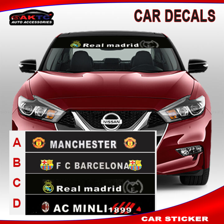 Real Madrid Car Universal Windshield reflective sticker Sport ...