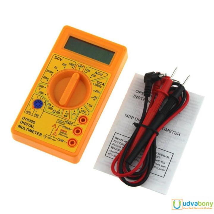 DT830D Digital Multimeter AC/DC Voltage Black / Yellow | Daraz.com.bd