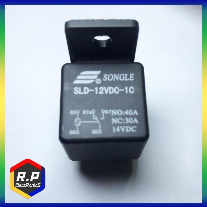 Songle car relay SLD-12VDC-1C SONGLE 5 feet 30A with plastic backrest ...